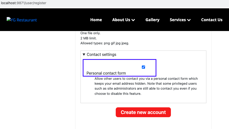 In User registration page- Personal contact form and checkbox are not aligned. [#3385595 ...